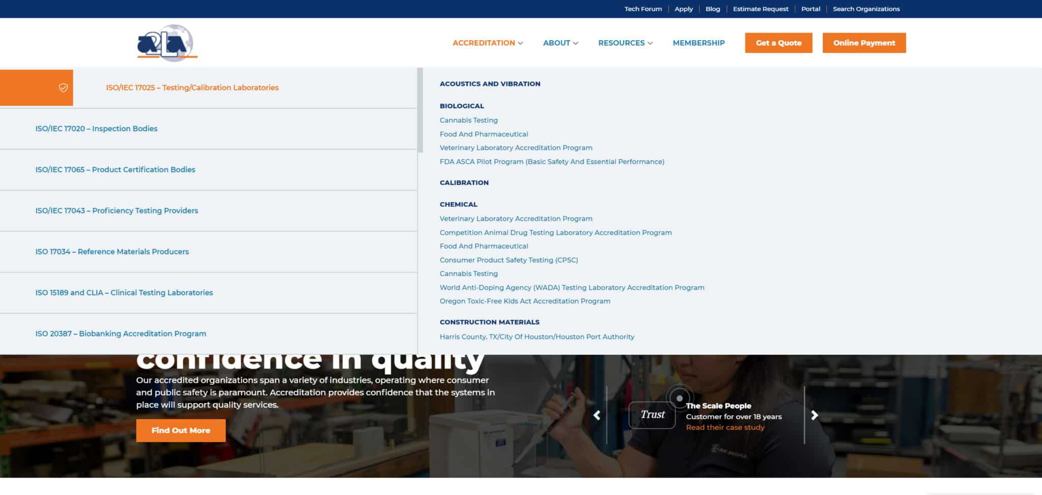 A2LA | Website Design & Development | Orases Case Study